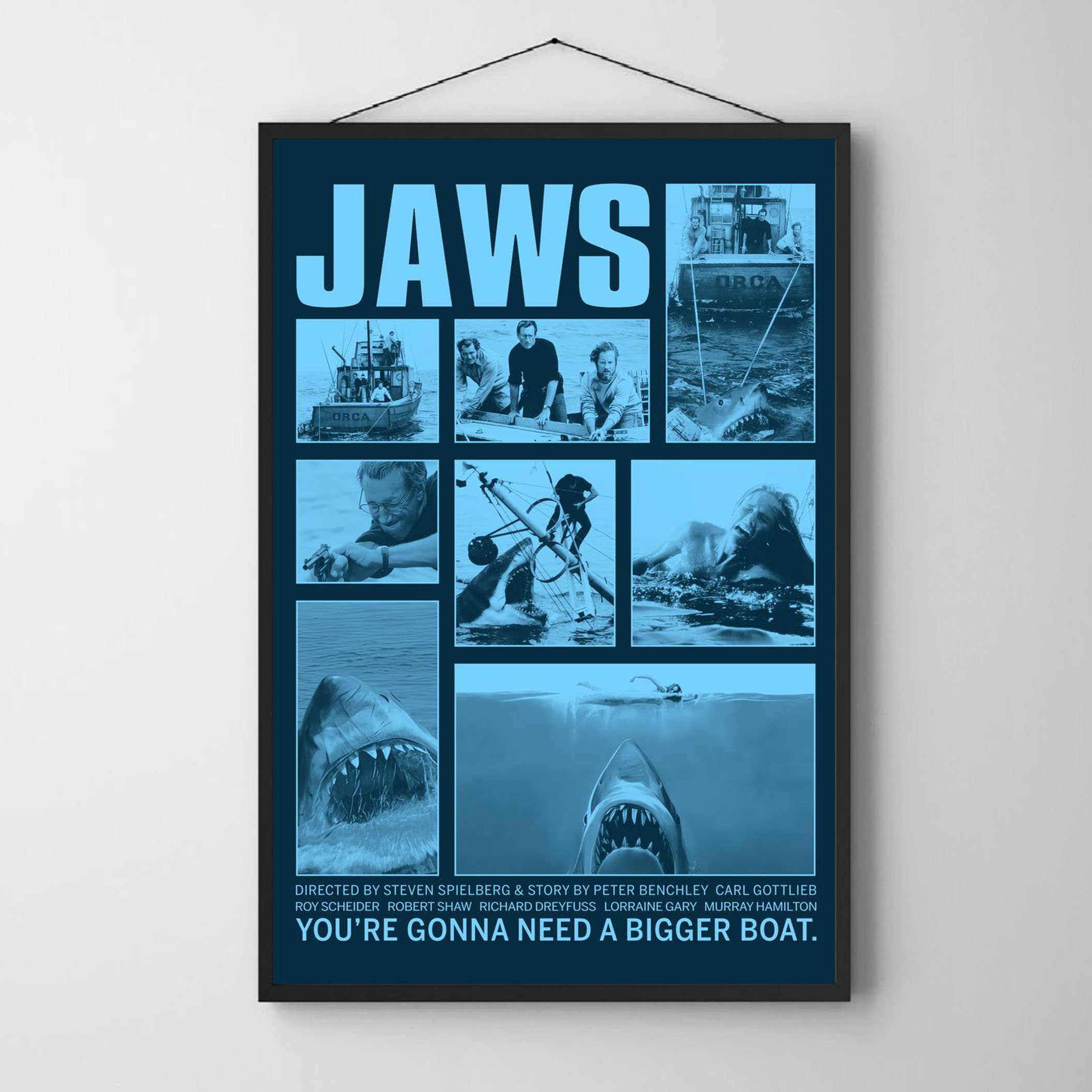 Jaws Poster, Steven Spielberg Film Poster, Vintage Jaws Film Poster ...