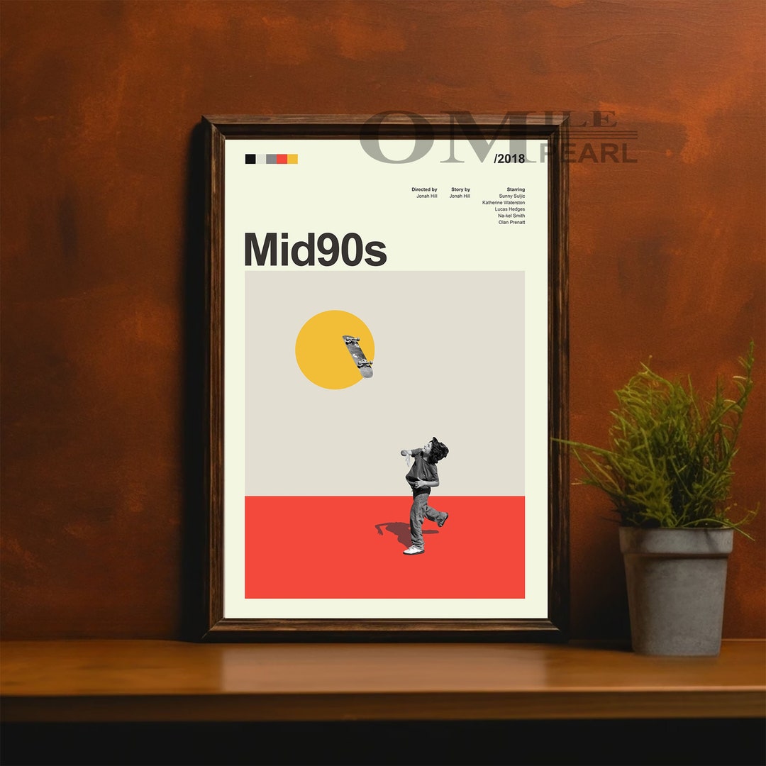 Mid Century Modern Mid90s Movie Poster, Retro Movie Print, Modern ...