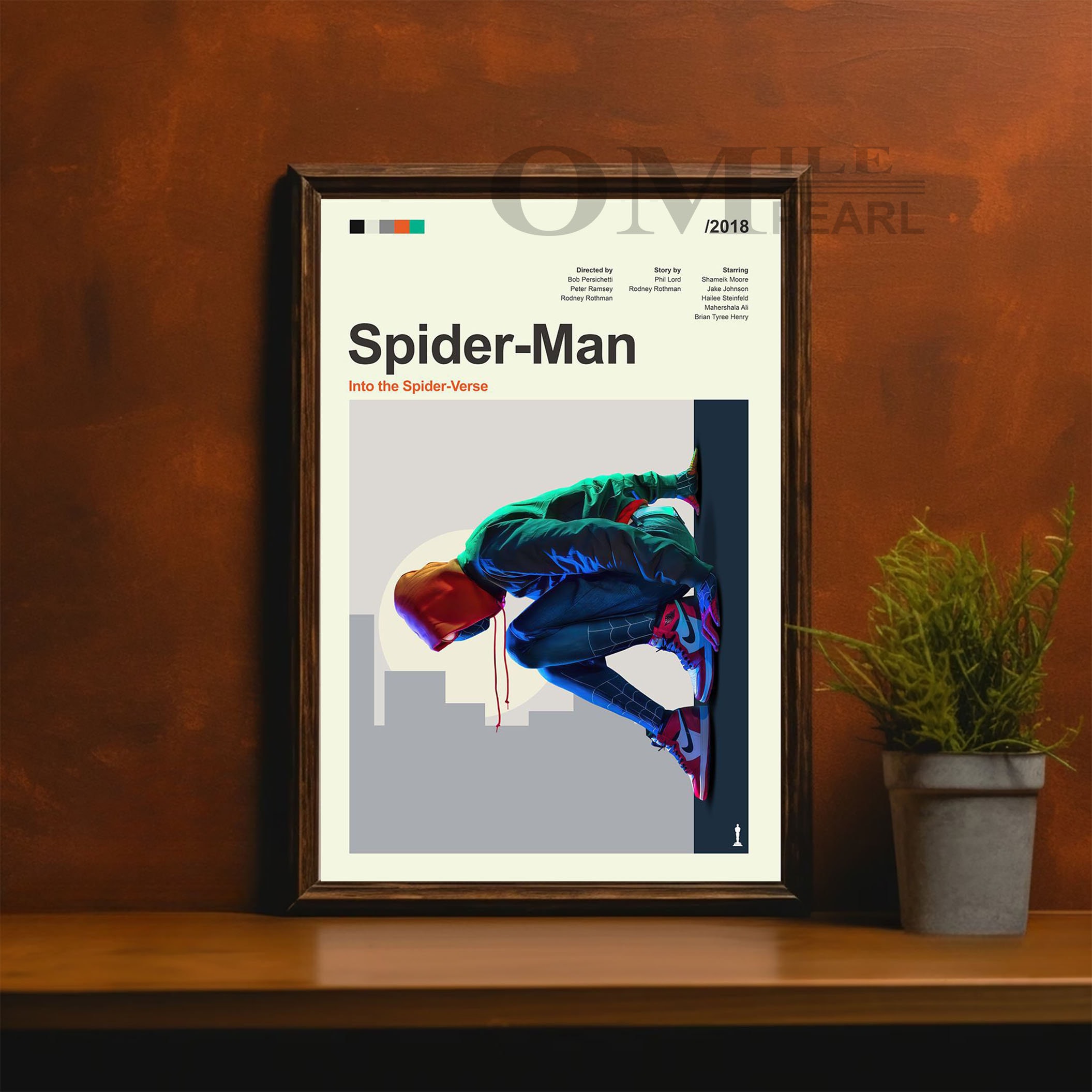 Mid Century Modern Spider-man: Into the Spider-verse Movie Poster ...