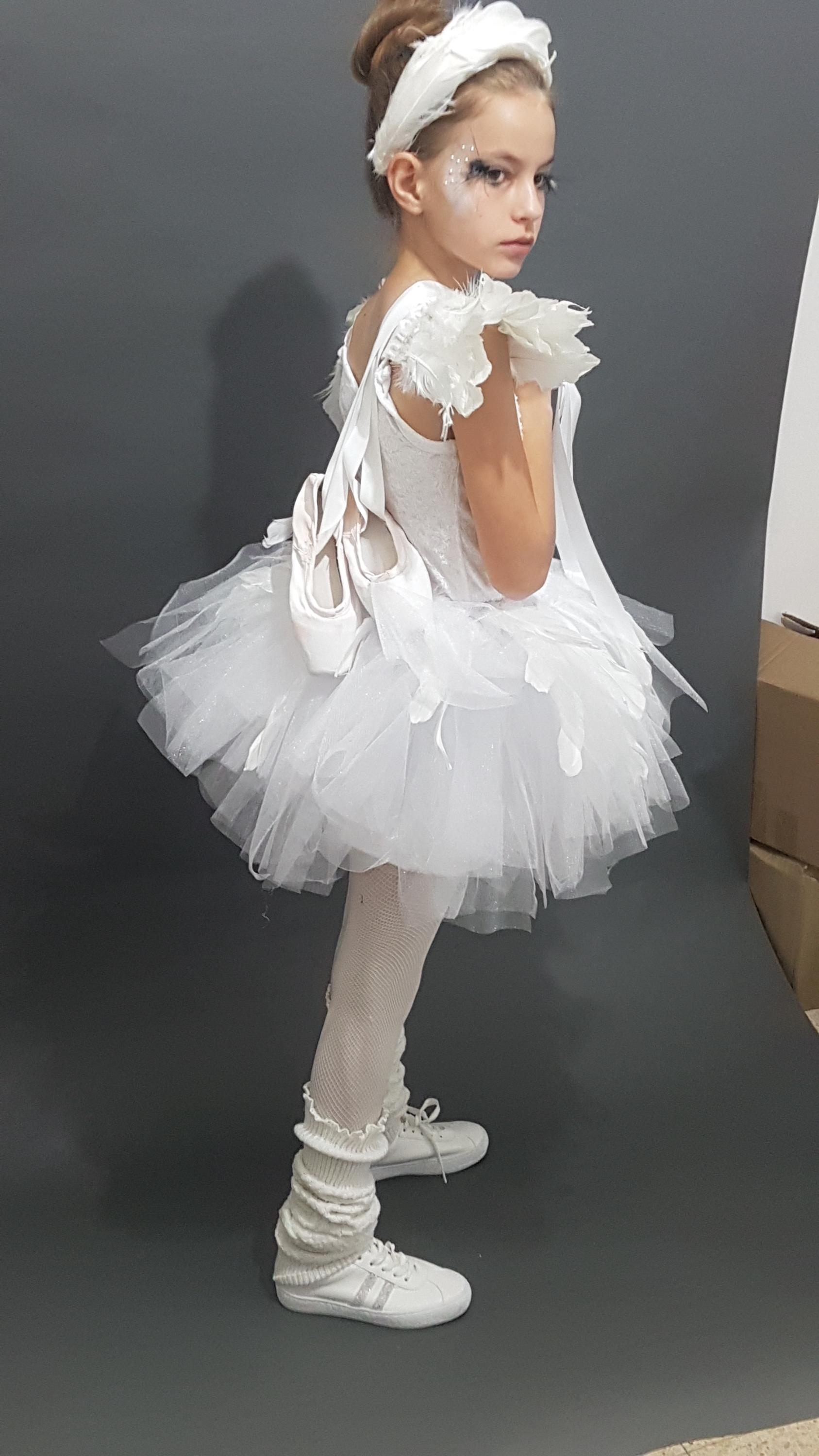Swan Tutu Dress: Feathered Costume With Headband - Etsy