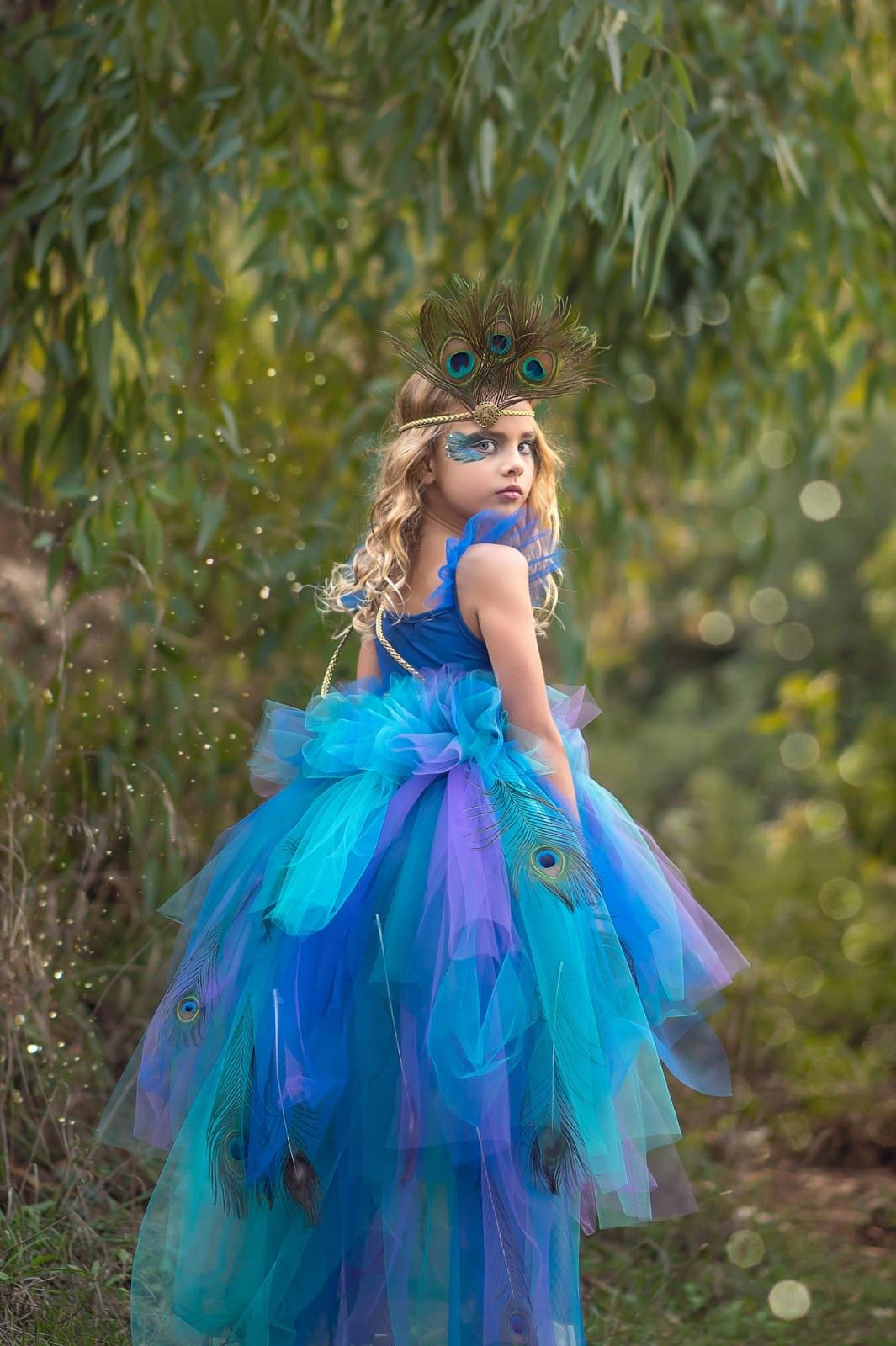 Blue Peacock Tutu Costume Halloween for Girls - Etsy