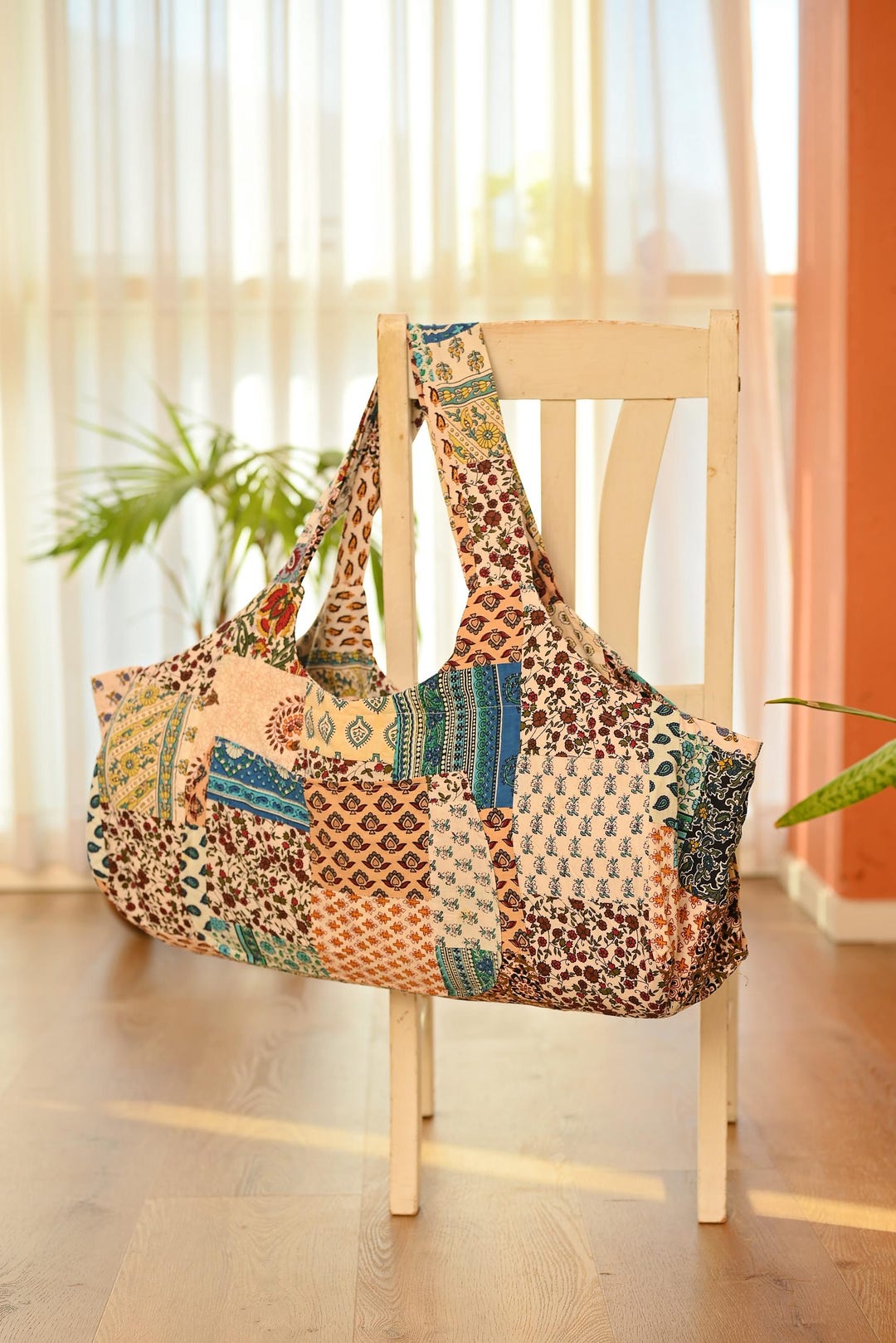 Large Patch Yoga Mat Bag Pilates Mat Bag Cotton Fabric - Etsy