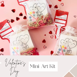 Valentine's Day Mini Painting Kit: Personalized Canvas Art Favors - Etsy
