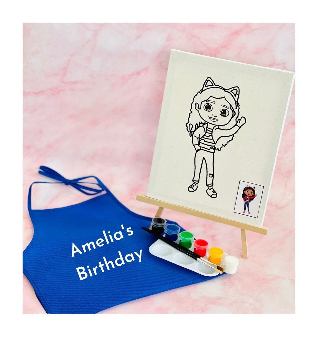 Art Kit for Party, Gabby's Birthday, Canvas Ready to Paint, Gift Ideas ...