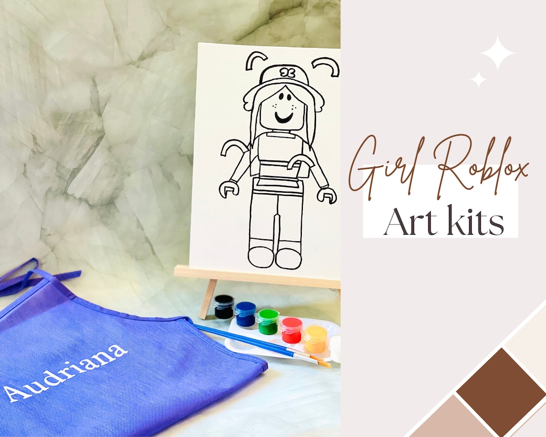 DIY Roblox Art Kits for Girls - Canvas Painting Party Supplies - Etsy