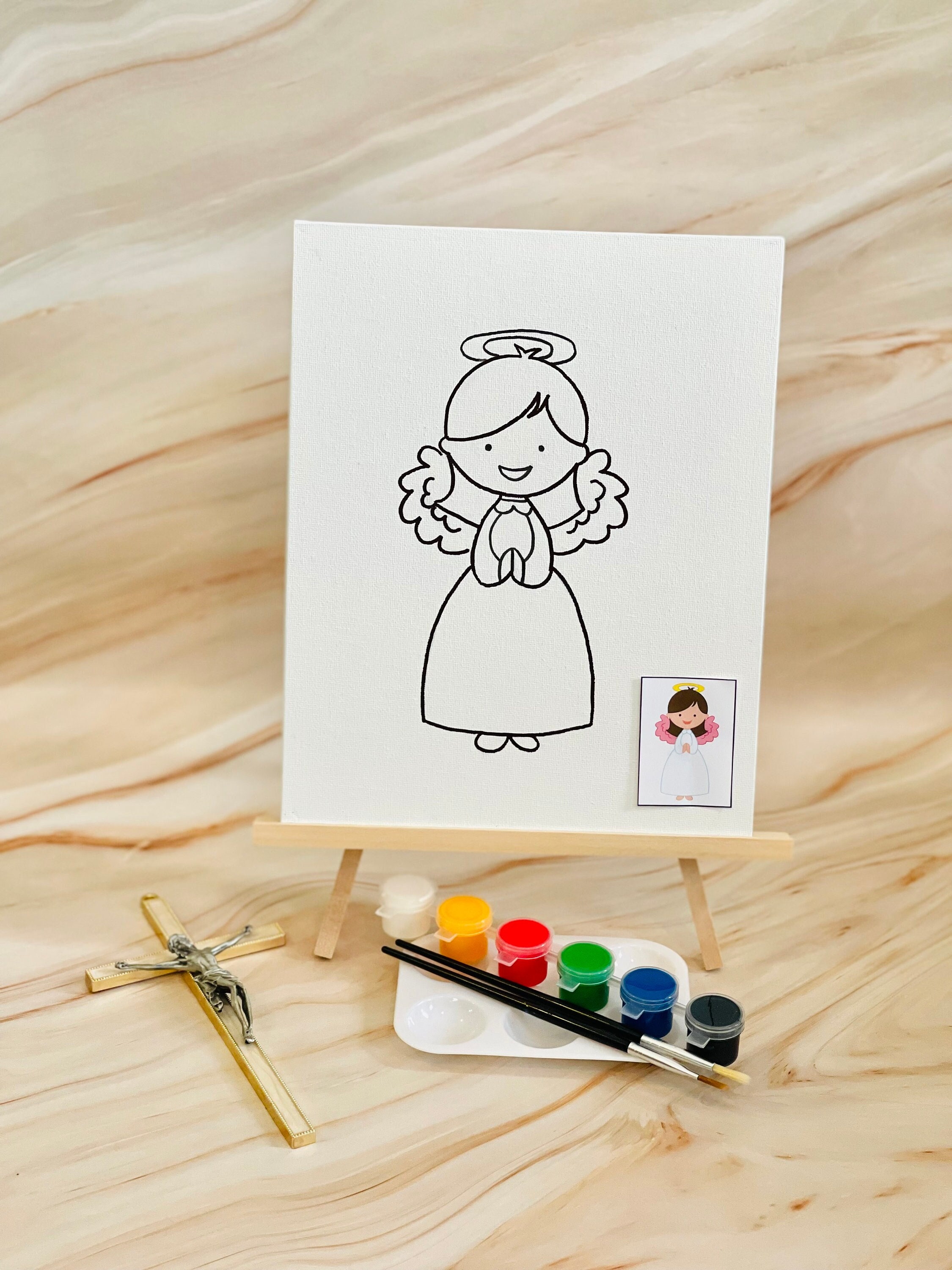 First Communion Art Kit, First Communion Girl Idea, Girl Baptism Favors ...
