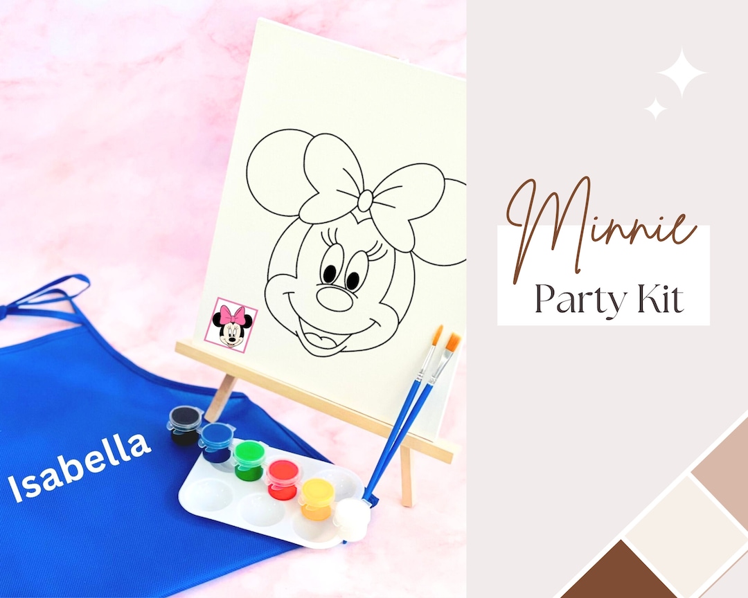 Minnie Mouse Painted Canvas Activity Kit for Children, Ideal Party ...