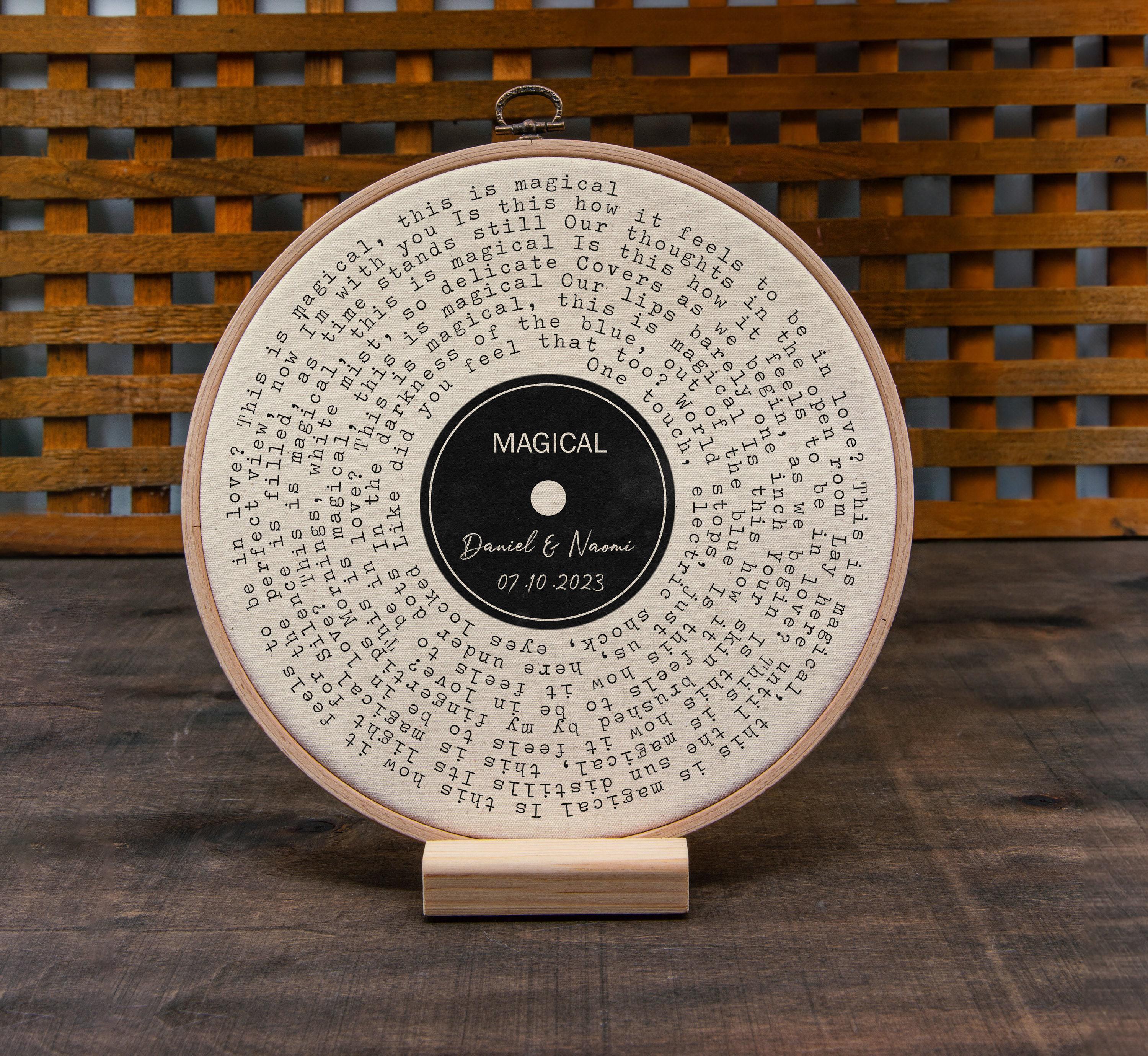 Personalized Song Lyric Print - Vinyl Record Anniversary Gift