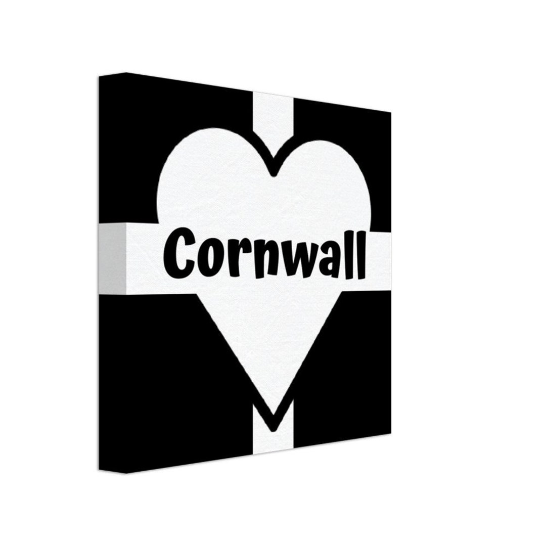 Love Cornwall Canvas With Cornish Flag - Etsy