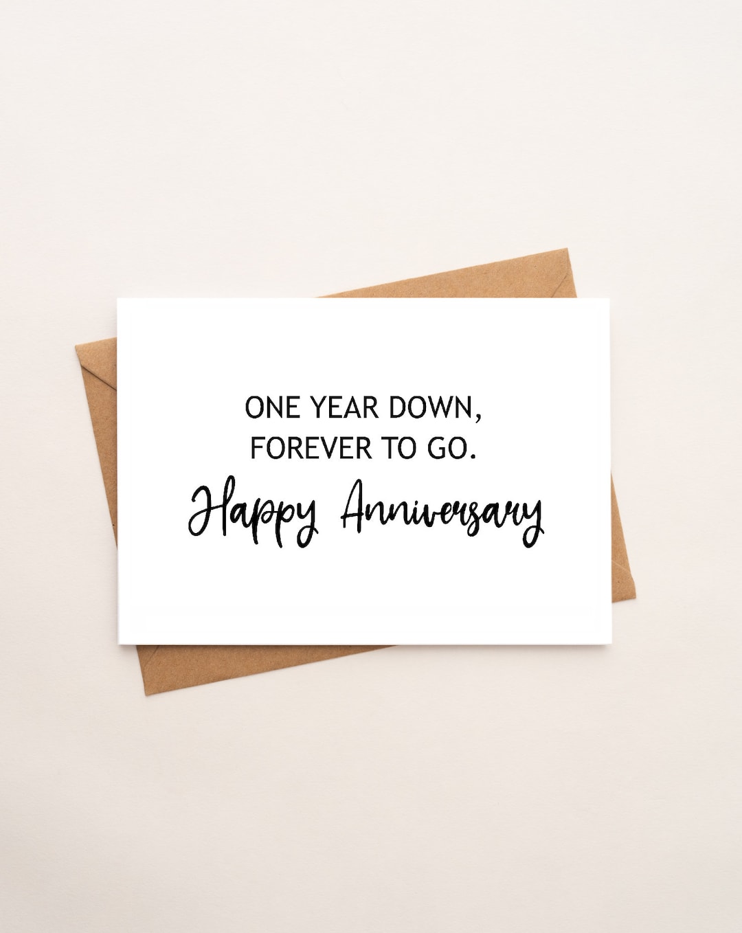 One Year Anniversary Card, Anniversary Card, Anniversary Gift ...