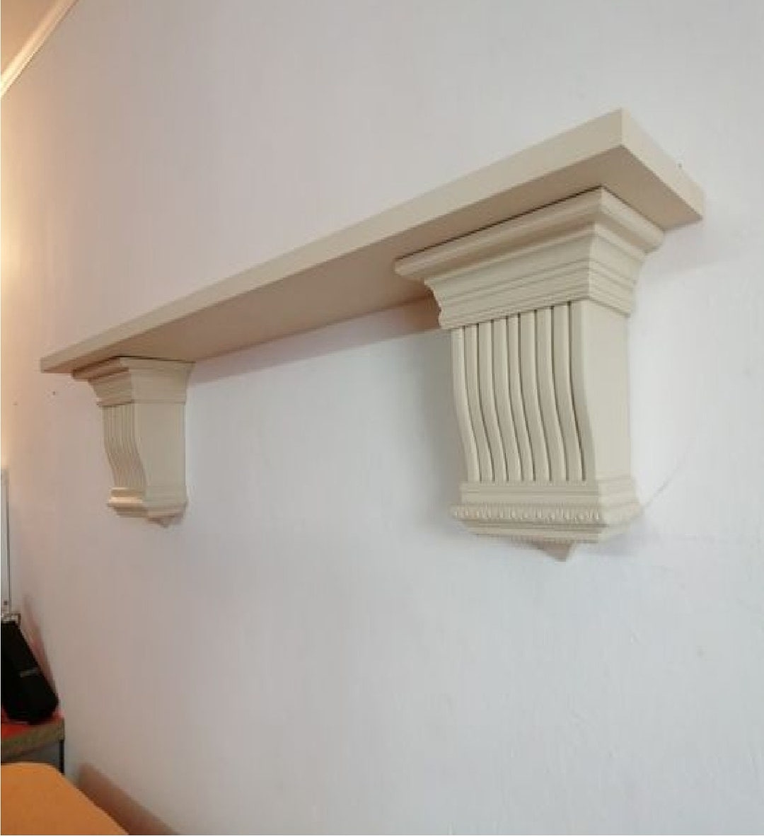 Hand-carved Wood One Corbel Carving Large Classic Open Handcrafted ...