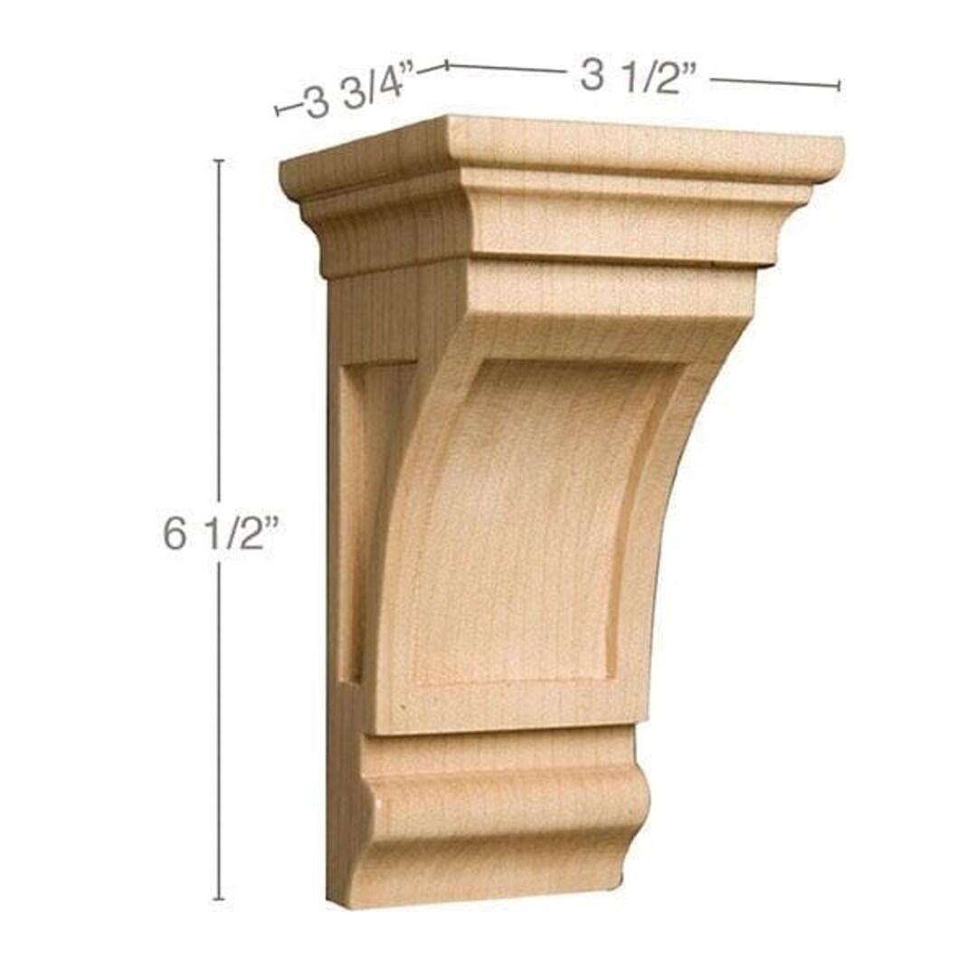 Hand-carved Wood Corbel 6 X 3 X 3 Carving Handcrafted Solid Mission Wood Perfect Accent Bracket ...