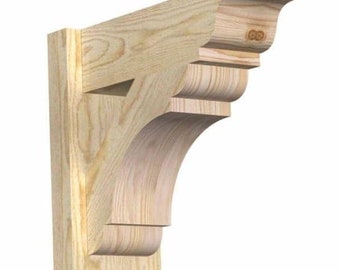 Hand-carved Wood One Corbel Carving Large Classic Open Handcrafted ...