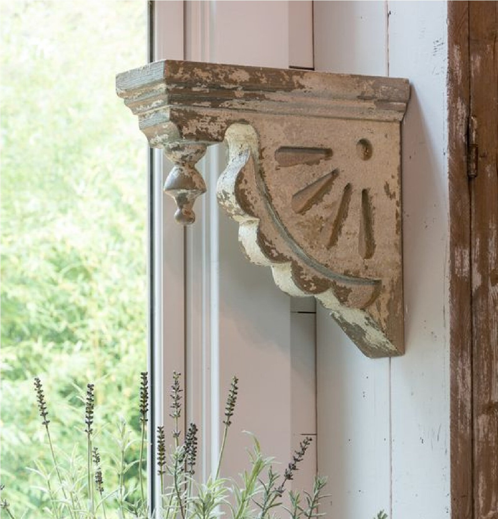 Handcrafted Wooden Corbel Bracket – Decorative Shelf Support, Rustic ...