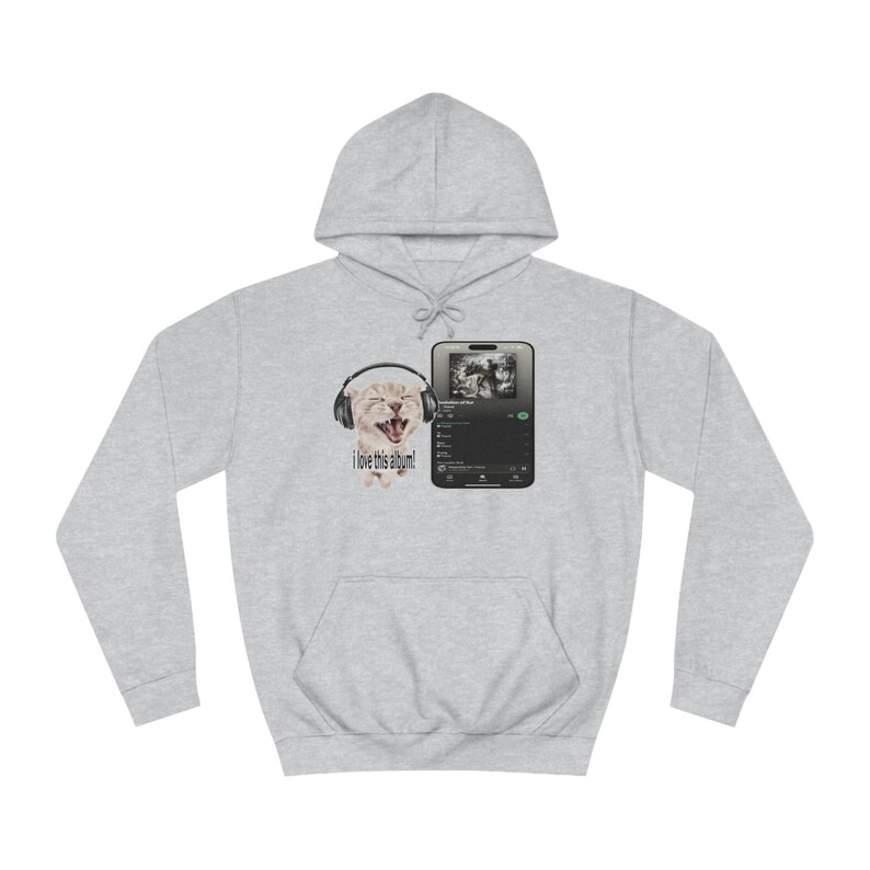 Cat Listening to Yhapojj Evolution of Xur Hoodie - Etsy