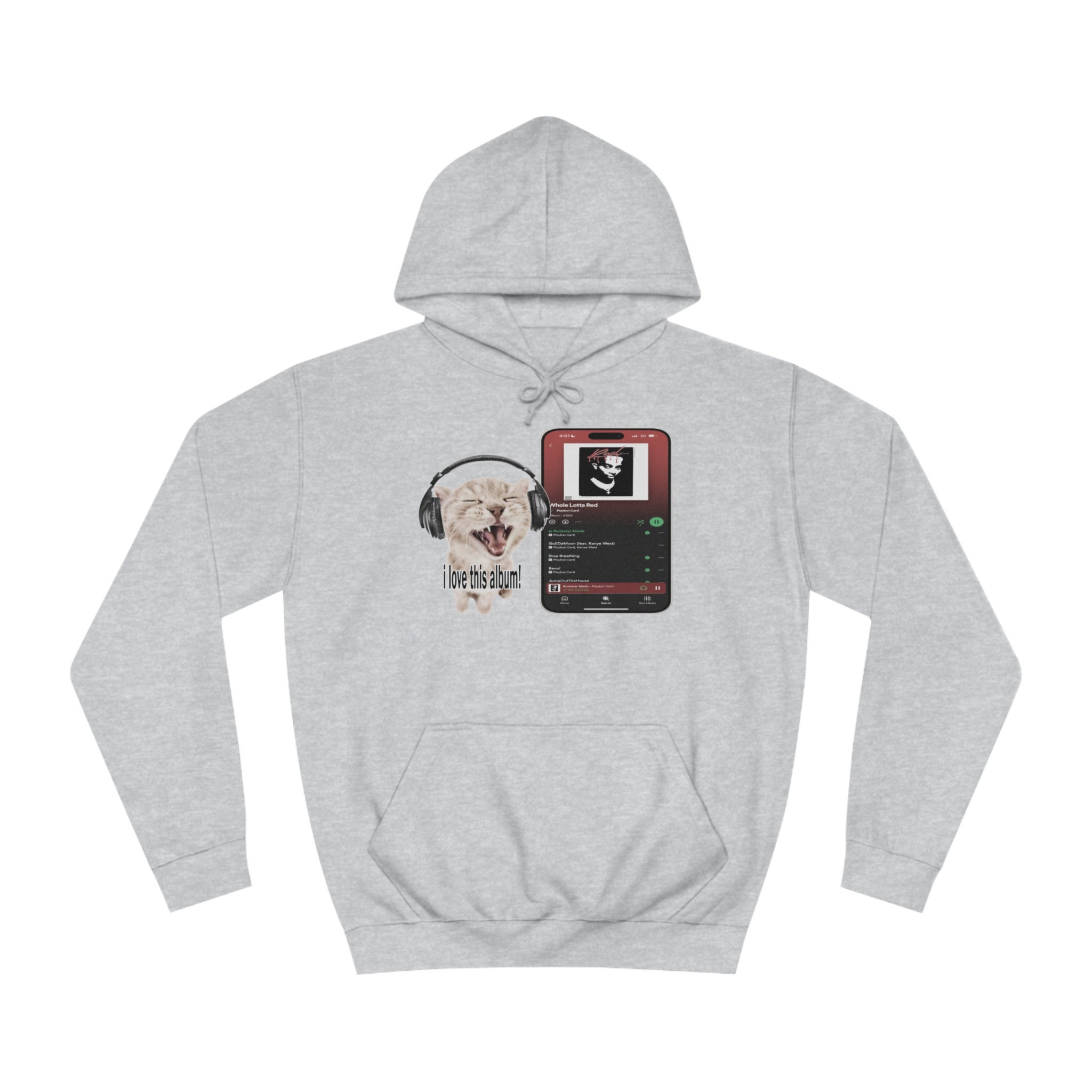Cat Listening to Playboi Carti WLR Hoodie - Etsy