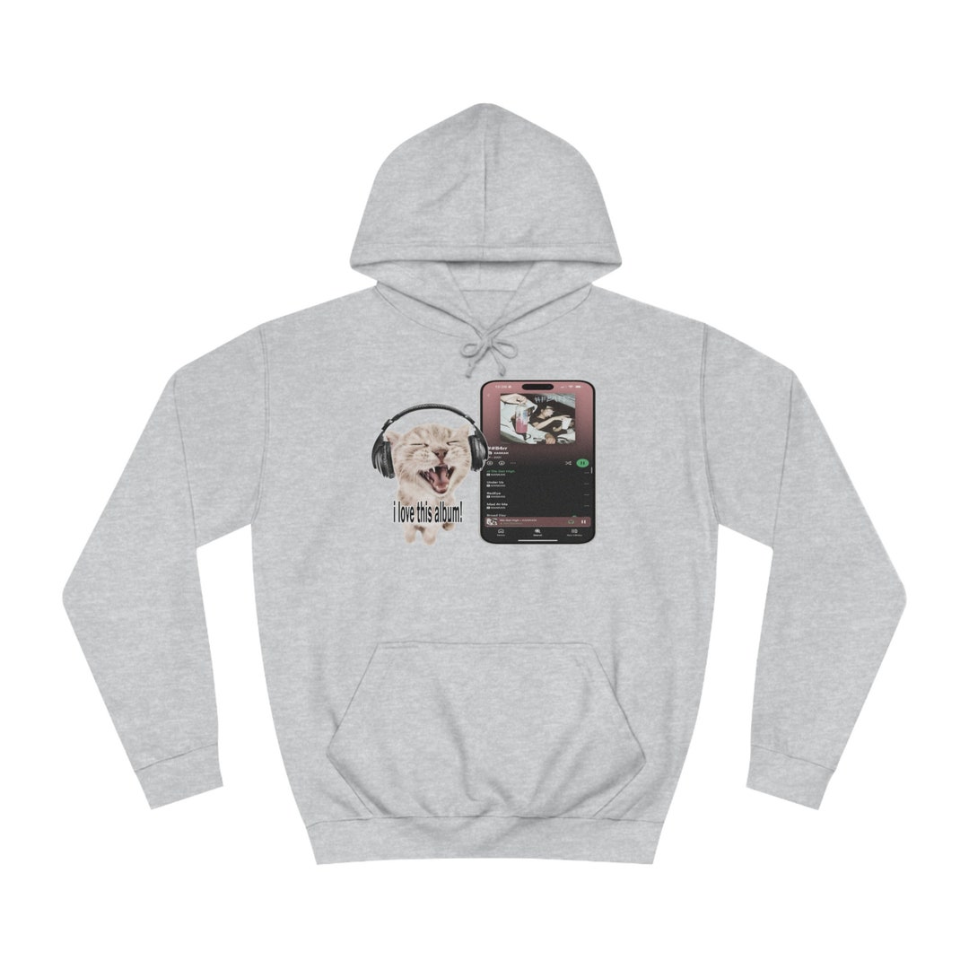 Cat Listening to KANKAN b4rr Hoodie - Etsy