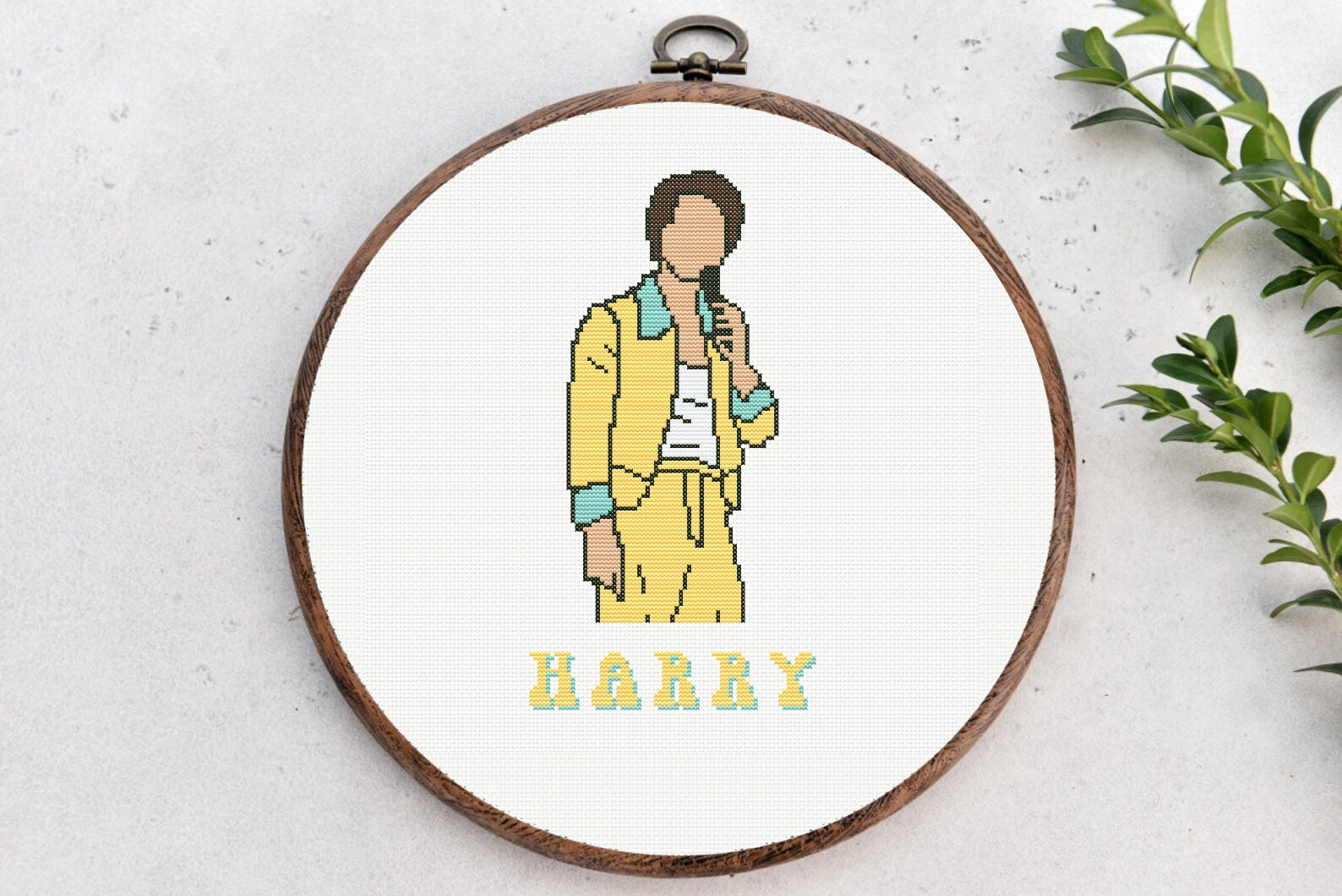 Harry Styles Cross Stitch Pattern - Retro Font - Vibrant Design - Etsy