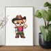 Cute Cross Stitch Pattern: Cheeky Cowboy Puppy Simple Fun Colorful ...