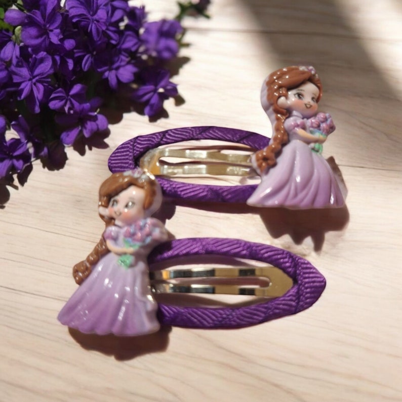Princess Hair Clips for Girls, Set of 5 Five (or a Pair) Child Friendly ...