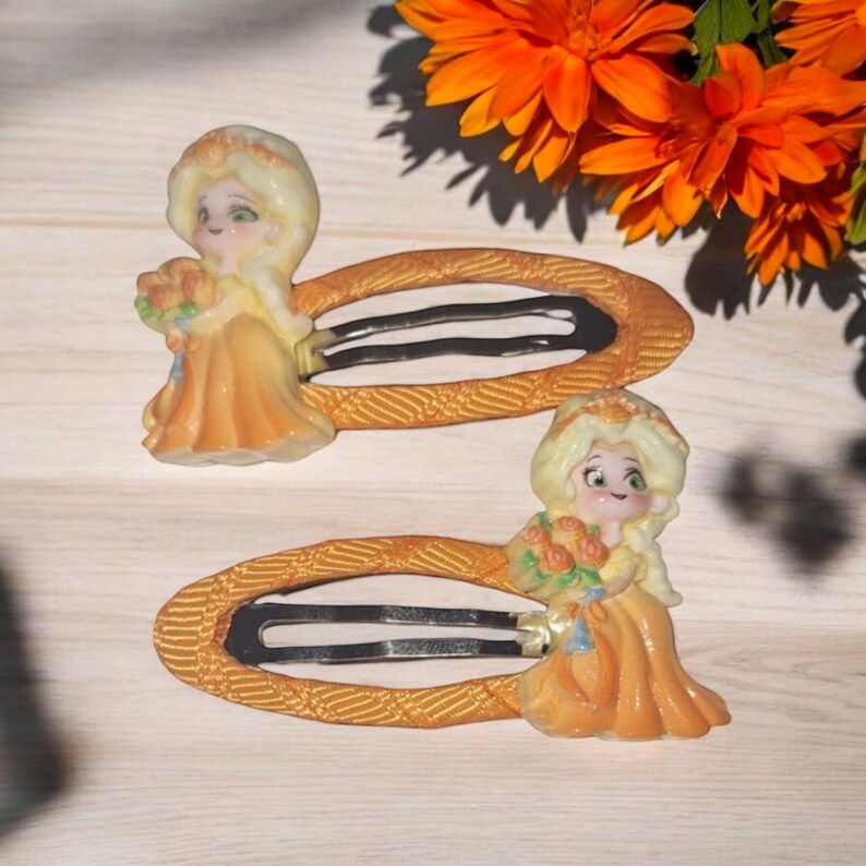 Princess Hair Clips for Girls, Set of 5 Five (or a Pair) Child Friendly ...