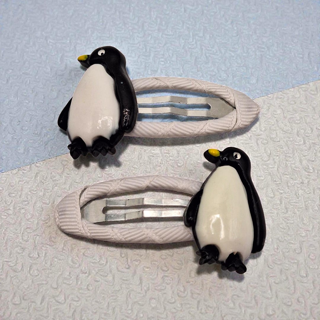 Penguin Hair Clips for Children, Snap Clips for Girls and Boys Fun ...