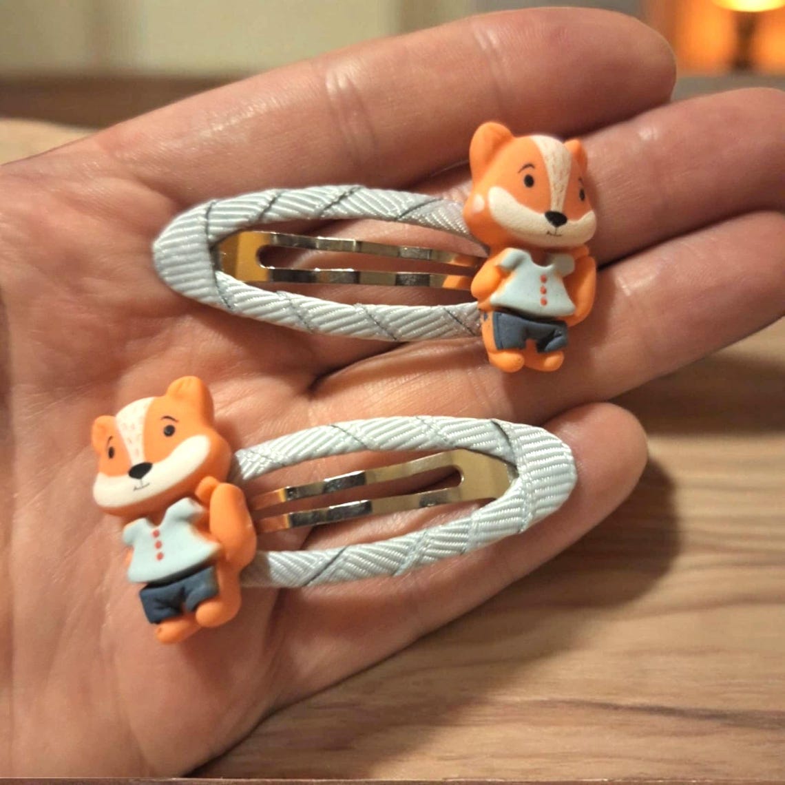 Pair of Fox Hair Clips for Girls, Cute Animal Hair Acessories for Women ...