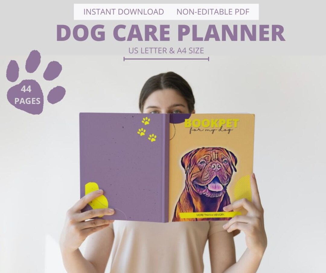 Downloadable DOG PLANNER for Dogue De Bordeaux, Dog CARE Planner, Puppy ...