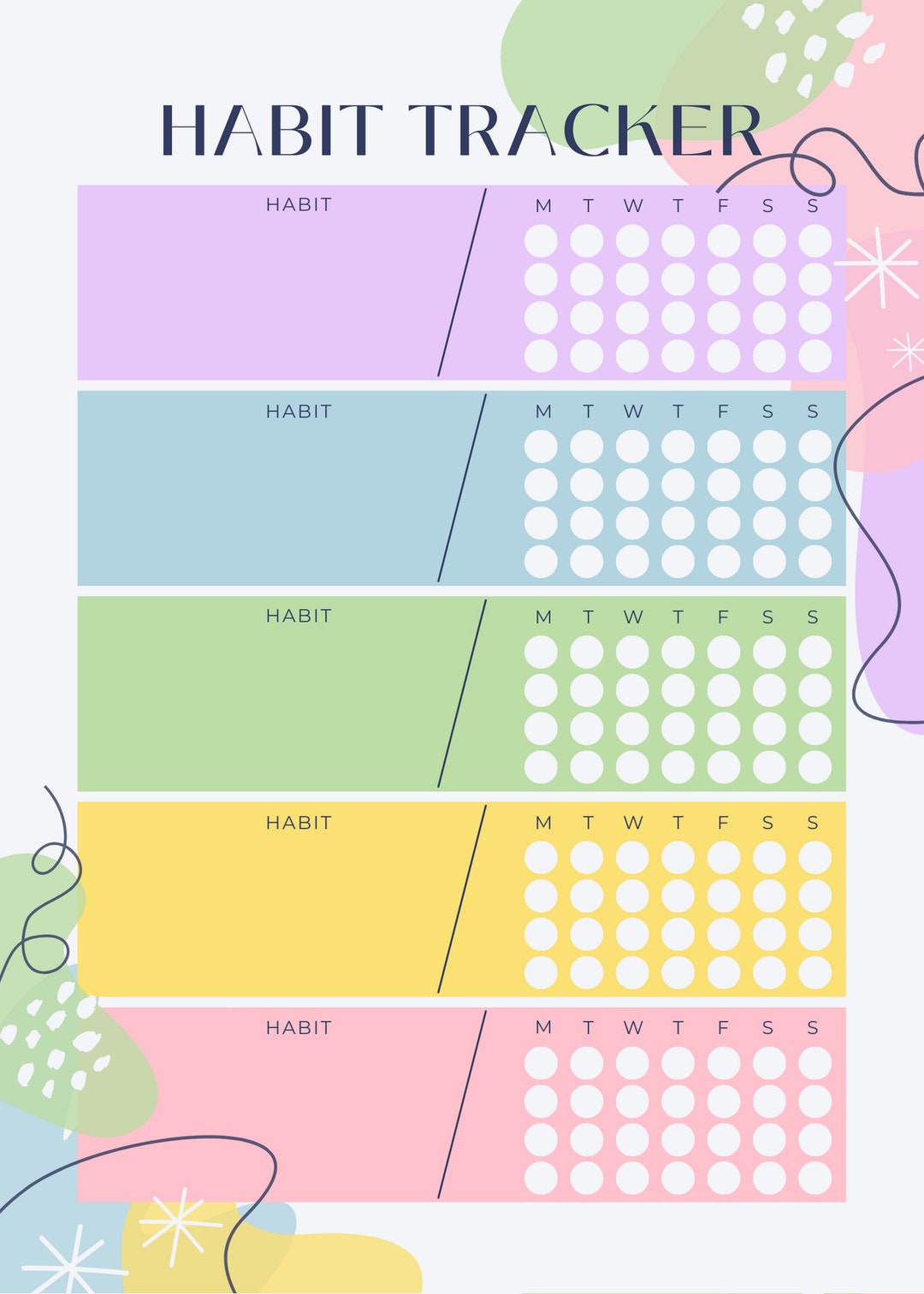 Daily Habit Tracker Digital Download - Etsy