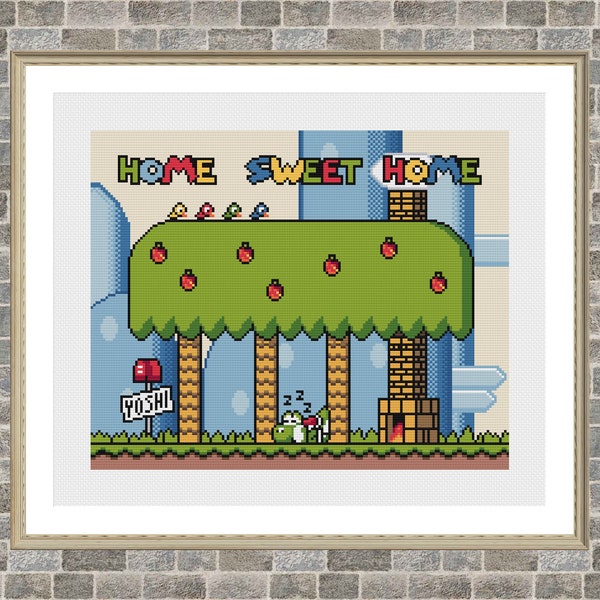 Mario Home Sweet Home Cross Stitch - Etsy