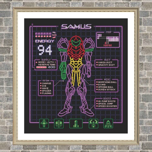 Metroid Cross Stitch Pattern Collection - Etsy