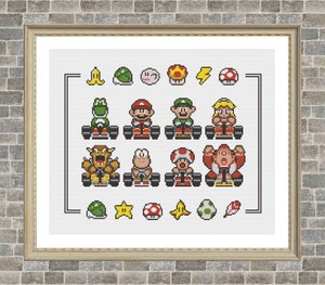 Super Mario Sampler retro Video Game Super Mario Cross - Etsy Canada