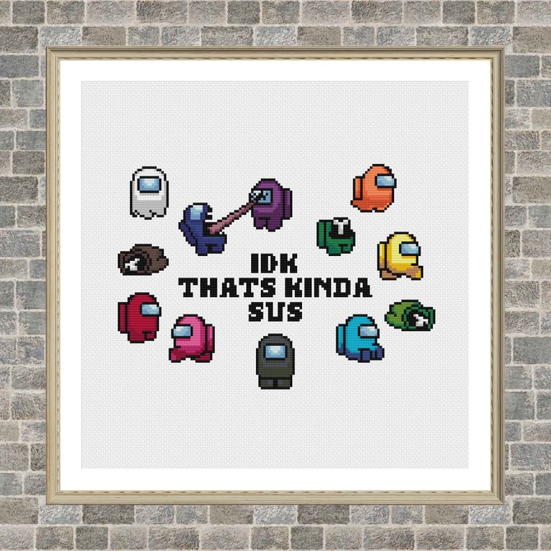 Seems Kinda Sus Among Us Cross Stitch Pattern PDF - Etsy Australia