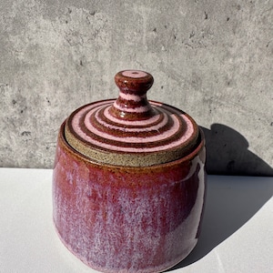 Jewellery Trinket Dish, Ring Holder Pottery, Ceramic Jar With Lid ...