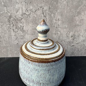 Jewellery Trinket Dish, Ring Holder Pottery, Ceramic Jar With Lid ...
