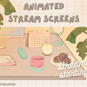 Animated Lofi Desk Stream Scenes Minimalist Cozy Starting Soon Be Right ...