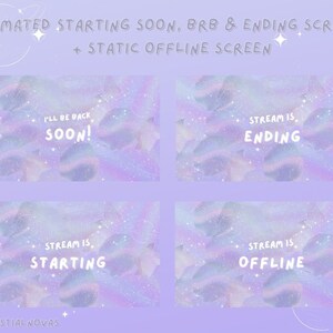 Animated Celestial Stream Scenes - Aesthetic Purple | Starting Soon ...