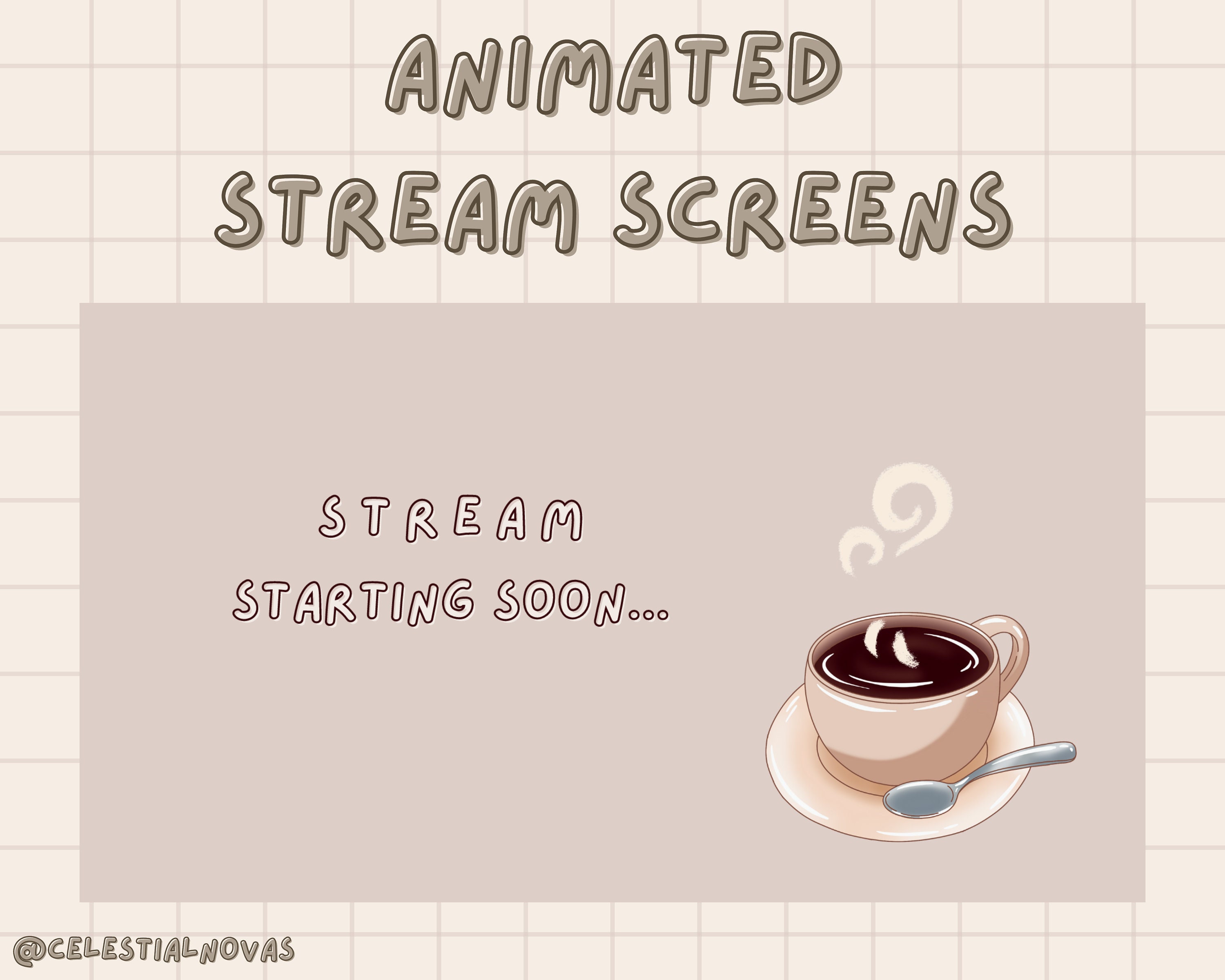 Animated Lofi Coffee Stream Scenes - Minimalist Cozy | Starting Soon ...