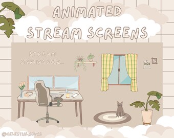 Animated Minimalist Lofi Stream Scenes Cute Cozy Room - Etsy