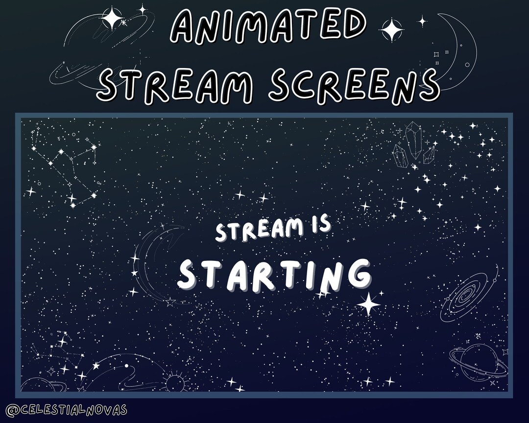 Animated Celestial Stream Scenes Aesthetic Cute Scenes Starting Soon Be ...