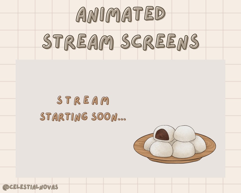 Animated Mochi Lofi Stream Scenes Minimalist Aesthetic Starting Soon Be ...