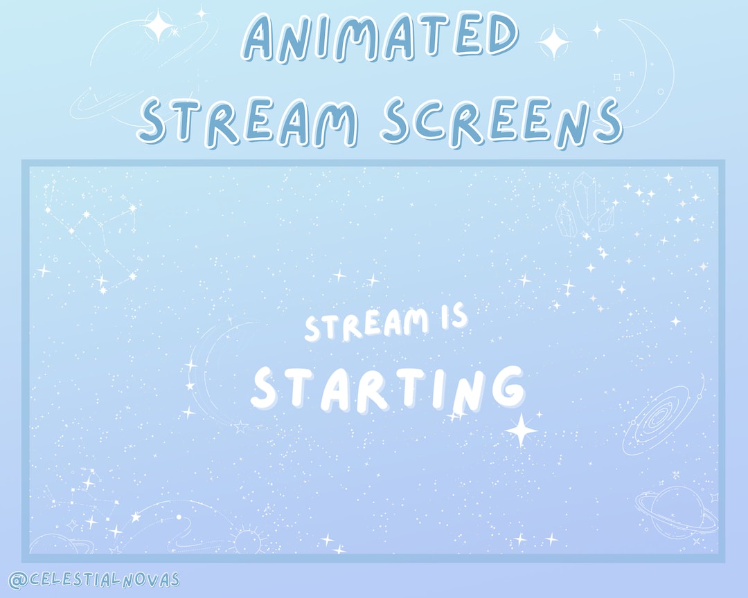 Animated Celestial Stream Scenes - Gradient Blue | Starting Soon | Be ...