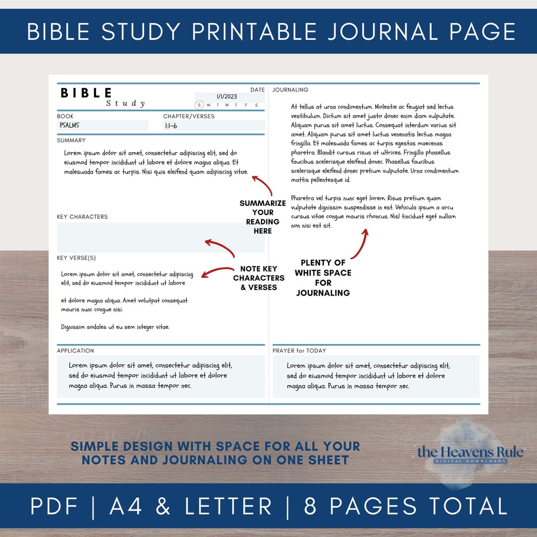 Bible Study Journaling Bundle Bible Study Bullet Journal - Etsy