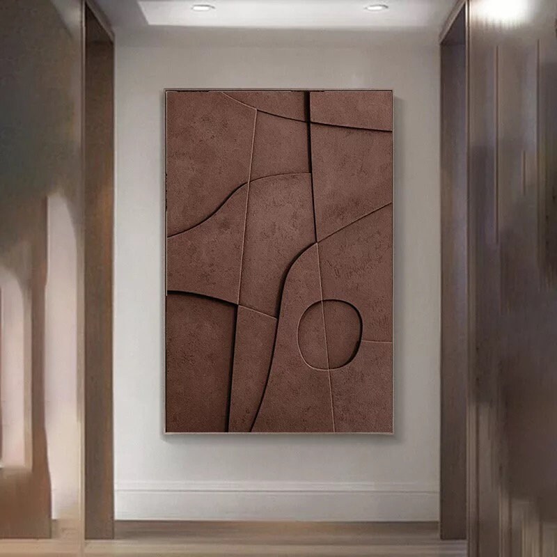 Abstract 3D Geometric Canvas Painting, Minimalist Home Decor - Etsy