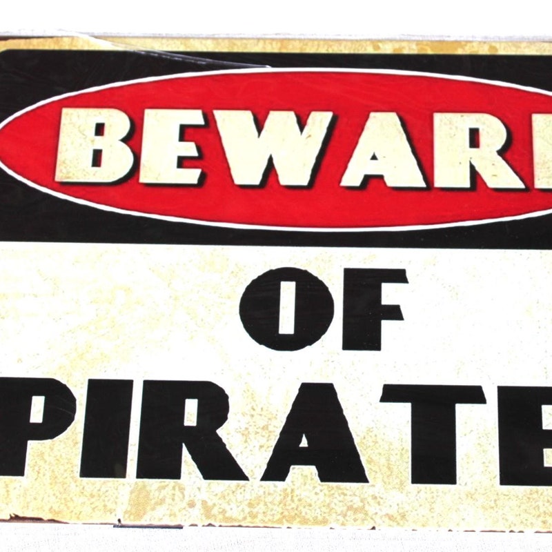 Beware Pirate Sign - Etsy