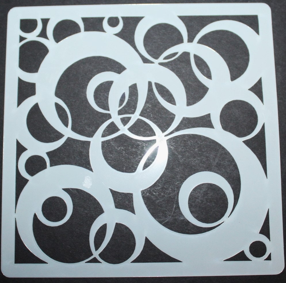 Mylar Stencil 70 Cool Circle in a Circle 6 X 6 Plastic Stencil - Etsy
