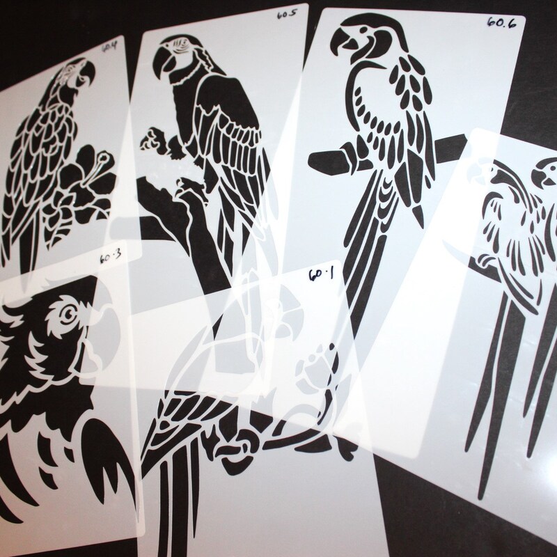 Parrot Stencil - Etsy