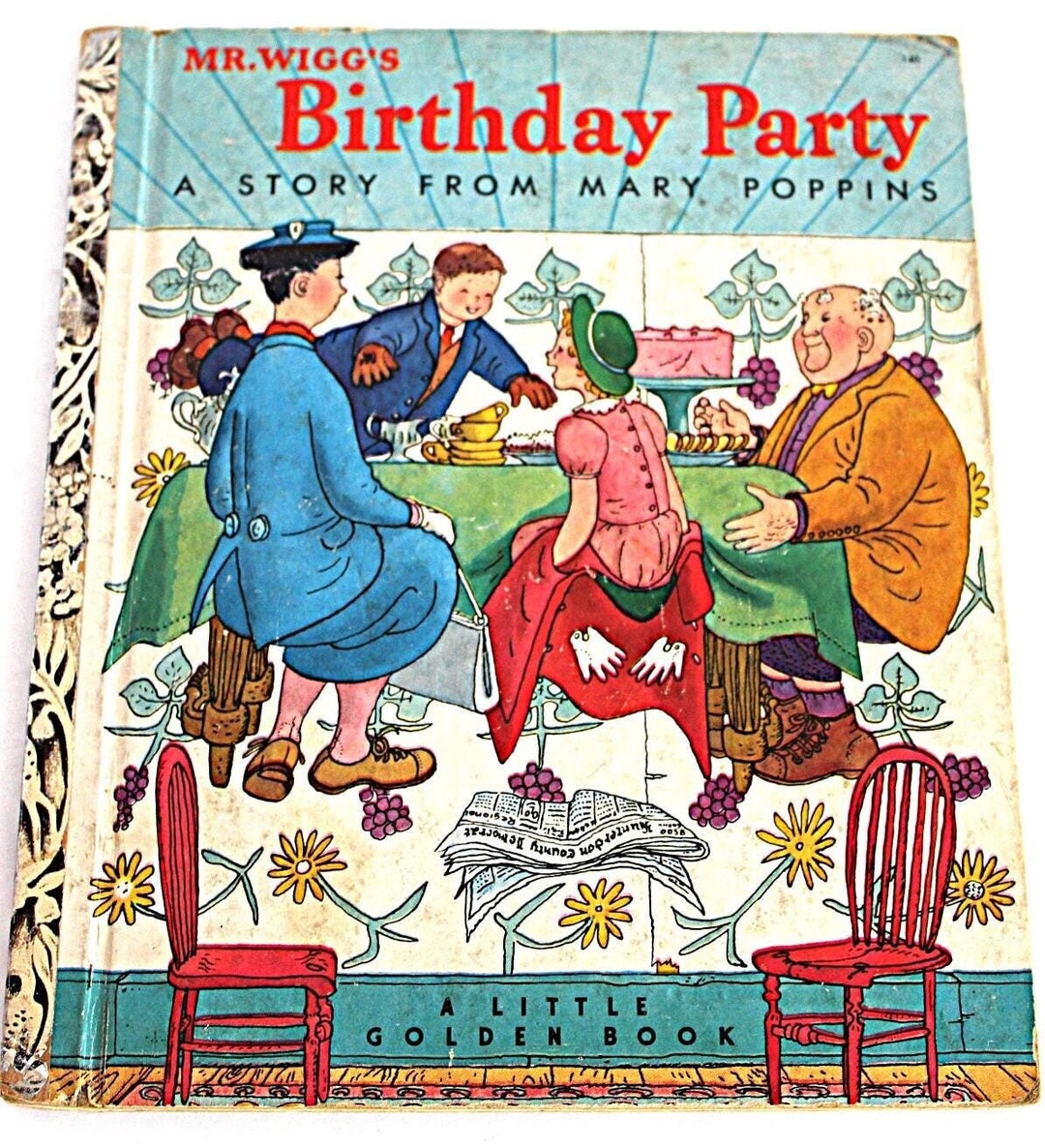 Vintage Little Golden Book 1952 Mrs. Wigg's Birthday Party Children's ...
