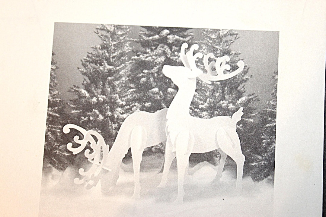 Large Wooden Christmas Yard Reindeer Craft Pattern - Etsy