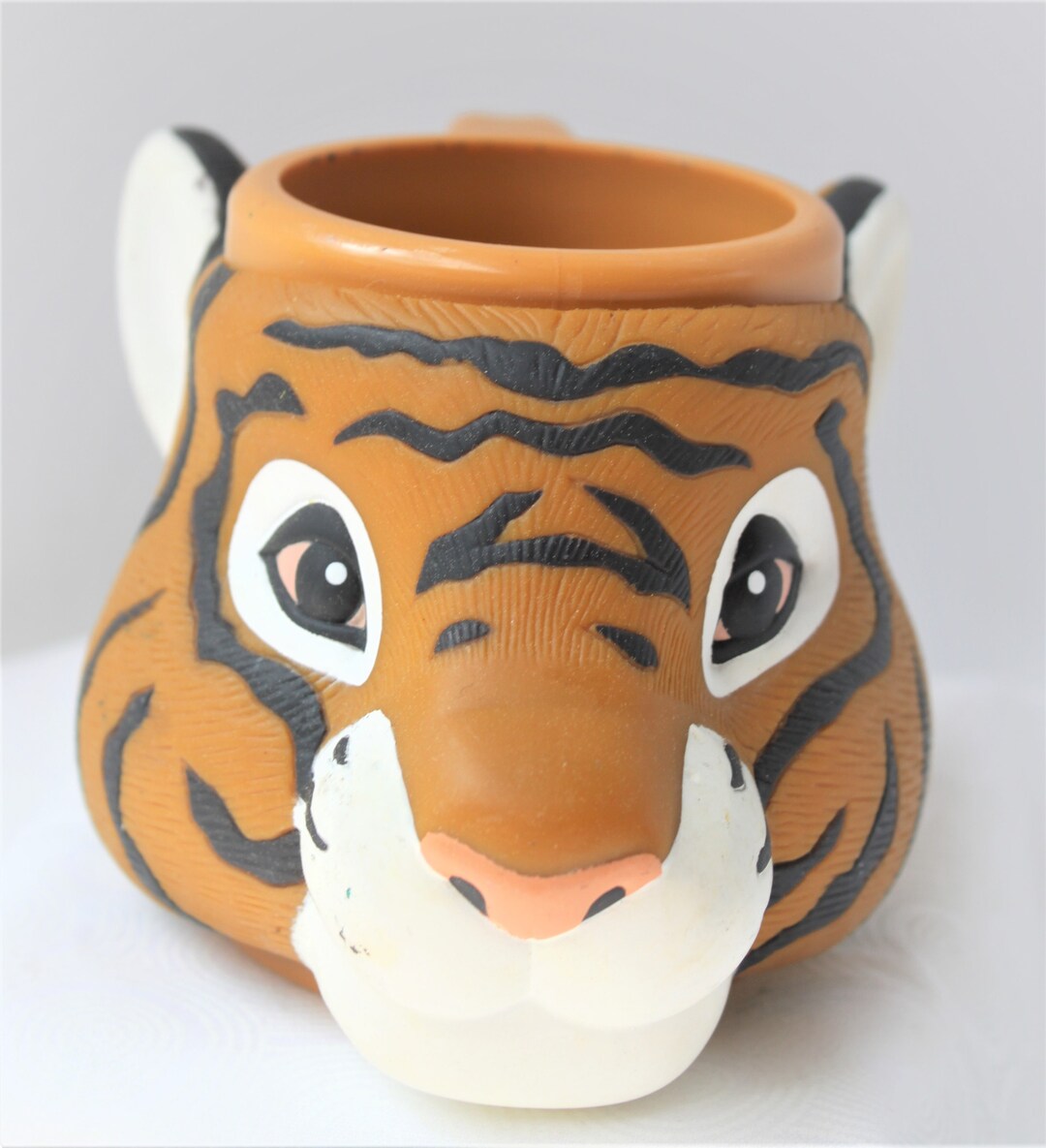 Kids Plastic Figural Applause Drinking Cup Tiger Mascot School Mascot ...
